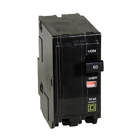 SQUARE D BY SCHNEIDER ELECTRIC 60A, 2 pole Miniature Circuit Breaker, QO, 120/240V AC, - QO260C